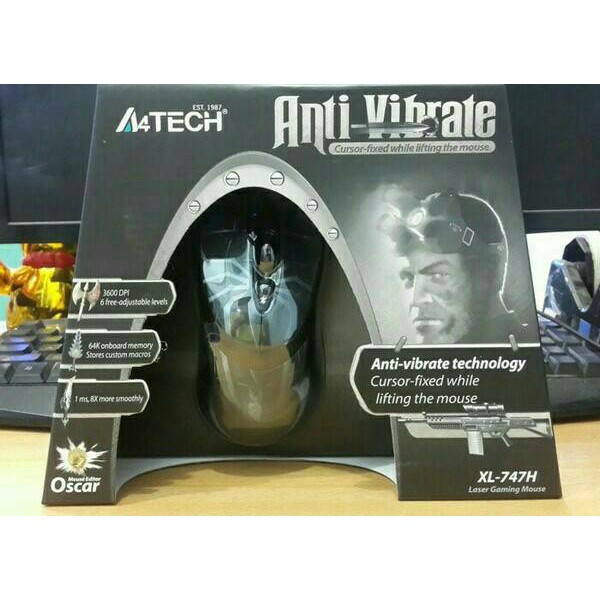 Jual Mouse Gaming A4tech X7 XL- 747 Anti Vibrate Edisi Spider ...