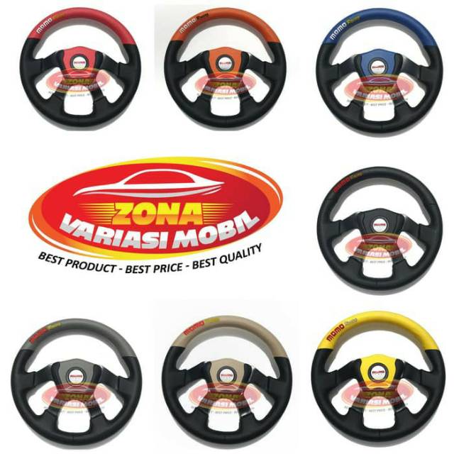 Jual SETIR RACING MOBIL / STIR STEER MOBIL UNIVERSAL 14 INCH MOMO MODEL ...