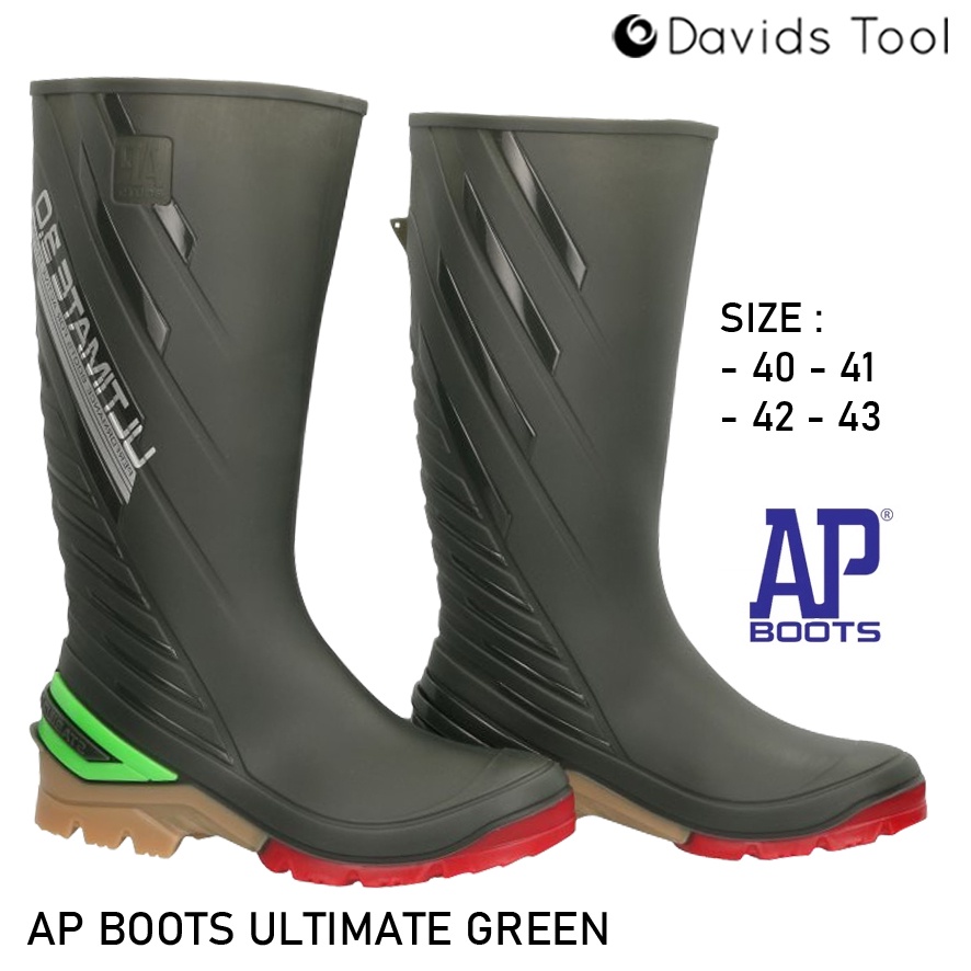 Jual Ap Boots Sepatu Boot Proyek Tukang Bangunan Safety Ultimate Green ...