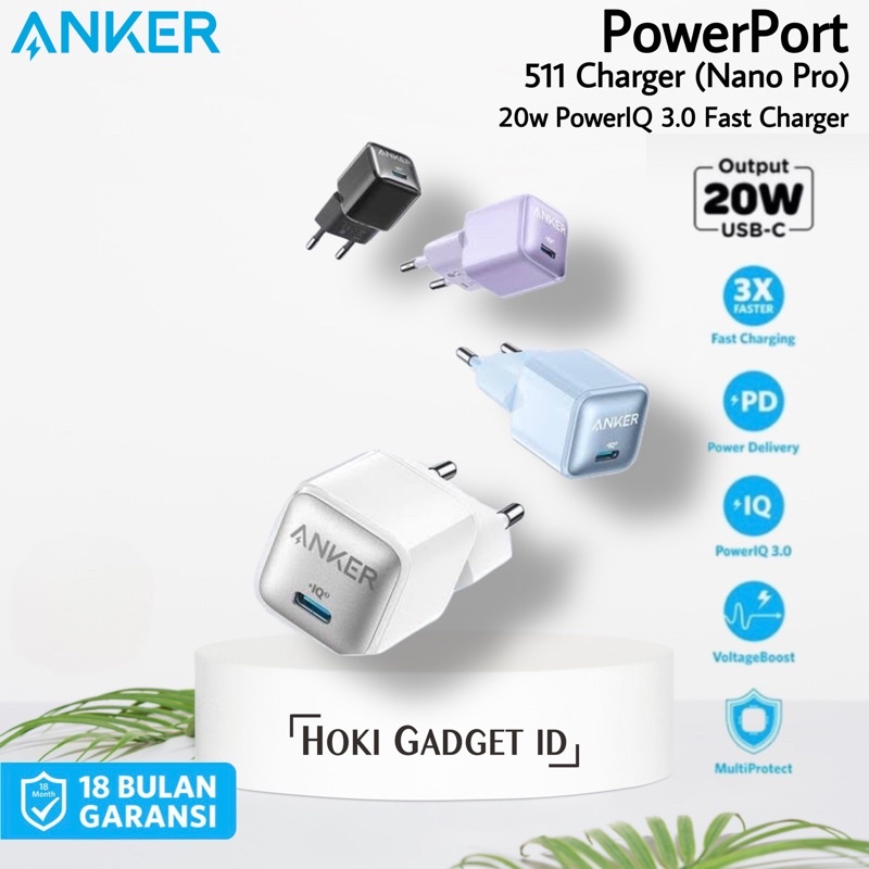 Jual WALL CHARGER ANKER POWERPOINT NANO PRO 20W | Shopee Indonesia