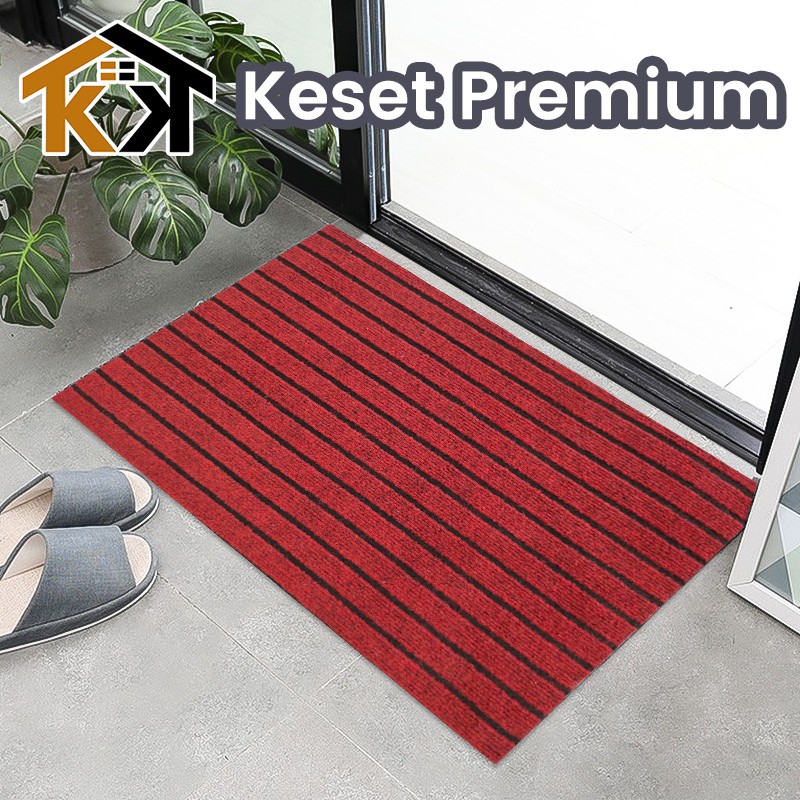Jual (KK) Keset Lantai Karet PVC Premium AntiSlip Motif Garis UK ...