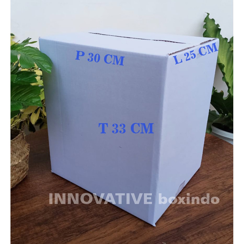 Jual Kardus/Box/Dus Parcel Putih Polos 25X30X33 cm | Shopee Indonesia