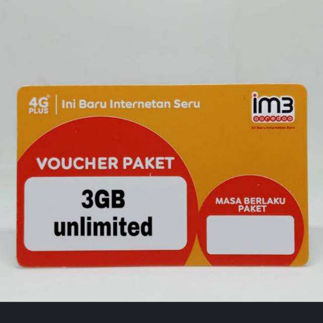Jual Voucher im3 3gb unlimited NASIONAL kode kirim via chat | Shopee ...