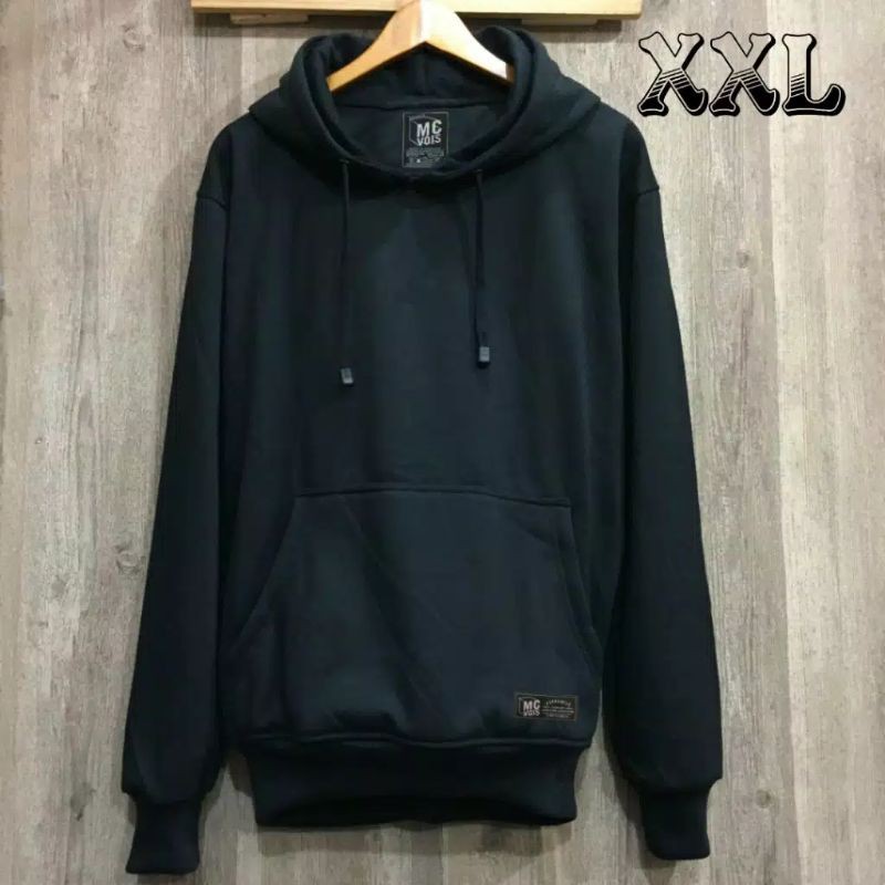 Jual Sweater Hoodie Hitam polos Premium Quality | Shopee Indonesia