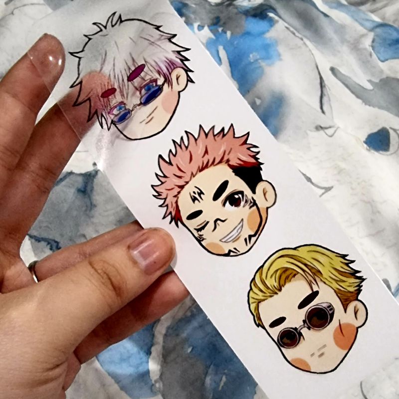 Jual jujutsu kaisen cute stiker Waterproof Anti Air jjk gojo satoru ...