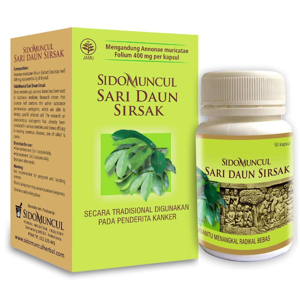 Jual Sidomuncul Sari Daun Sirsak 50 kapsul | Shopee Indonesia