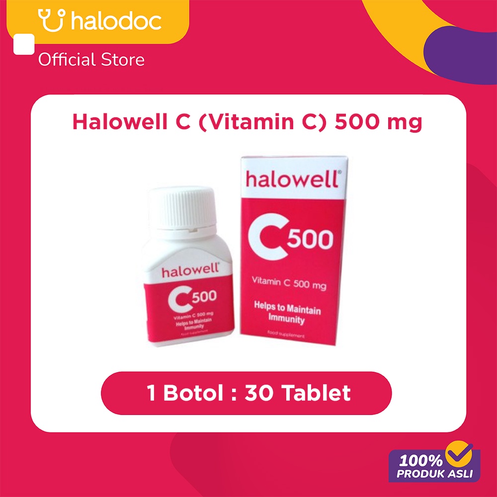 Jual Halowell C (Vitamin C) 500 mg 30 Tablet | Shopee Indonesia