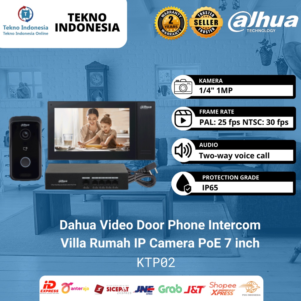 Jual Tekno Indonesia - DAHUA KTP02 Video Door Phone Intercom Villa ...