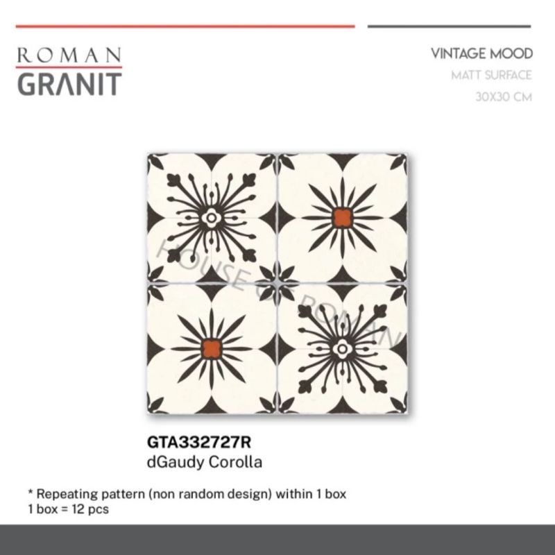 Jual Roman Granit 30x30 dGaudy Corolla (Vintage Mood) / Roman Granit ...