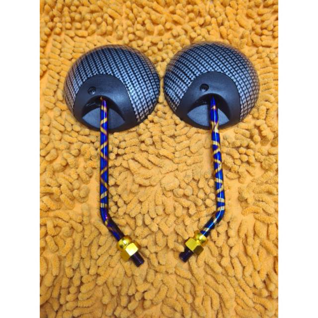 Jual Spion Scoopy Karbon Blue x gold Honda Beat Vario Scoopy dll ...