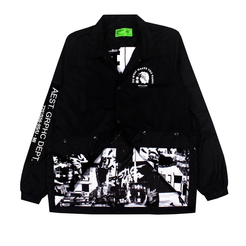 Jual Stalker Jacket Coach - Surfing Hitam | Shopee Indonesia