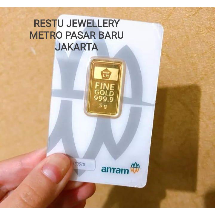 Jual Antam Gold Bar 5 Gram Press Antam Logam Mulia Bersertifikat Fine ...