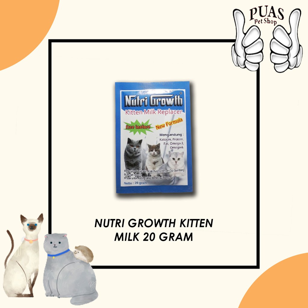 Jual Nutri Growth Kitten Milk 20gr / sachet | Shopee Indonesia