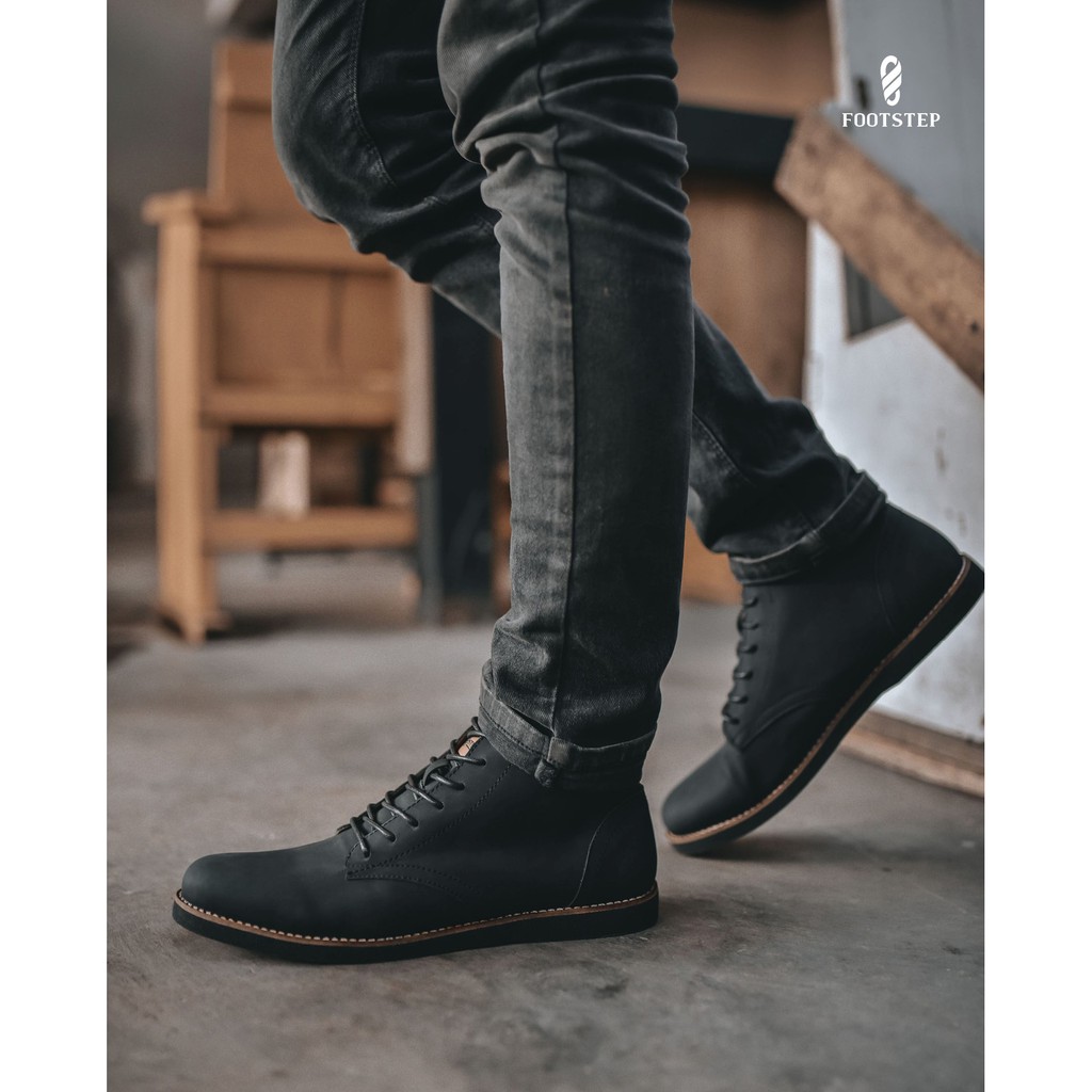 Jual Sepatu Boots Casual Pria Footstep Footwear Eleanor Black | Shopee ...