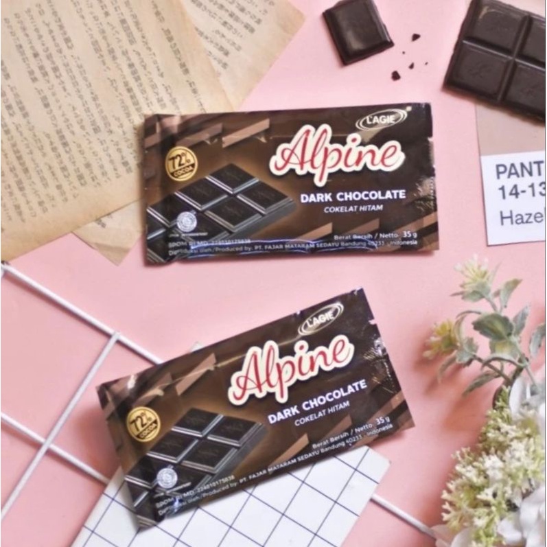 Jual .Eceran Lagie Alpine dark chocolate full coklat lagie batangan @35 ...