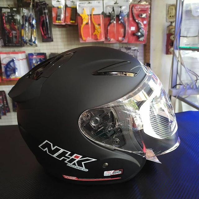 Jual HELM NHK R1 HITAM DOFF DOUBLE VISOR | Shopee Indonesia