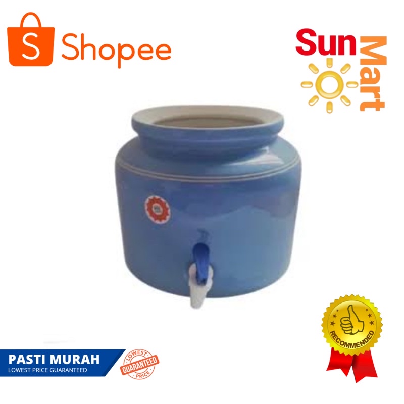 Jual TERMURAH!! Guci Trisensa Keramik Free kran air / Guci Galon Atas ...
