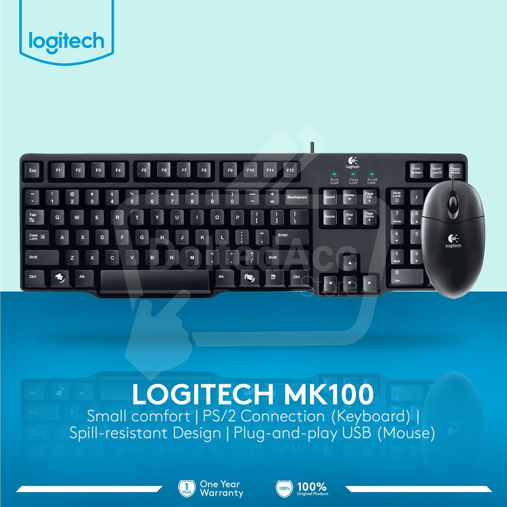 Jual Logitech MK 100 Classic Desktop | Shopee Indonesia