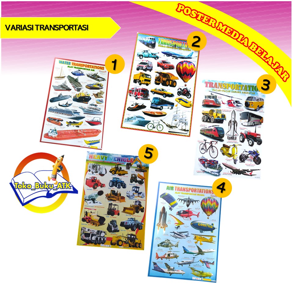 Jual POSTER ALAT TRANSPORTASI | Shopee Indonesia