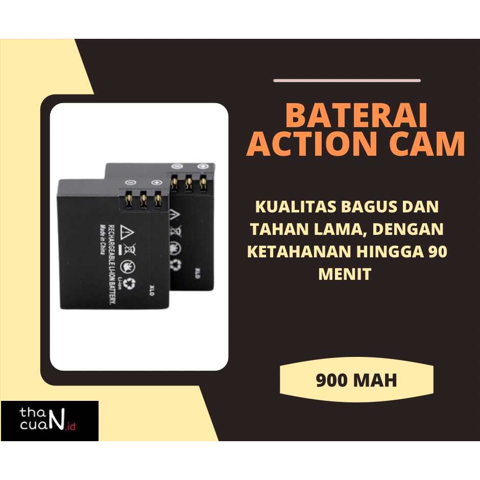 Jual BATERAI KAMERA ACTION WIFI DAN NON-WIFI / BATERAI CADANGAN / WIFI ...