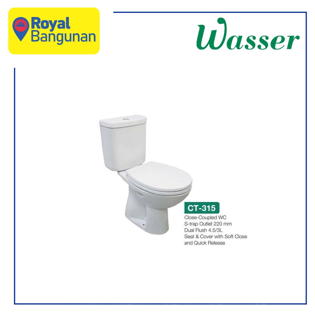 Jual Closet Wasser CT-315 soft close | Shopee Indonesia