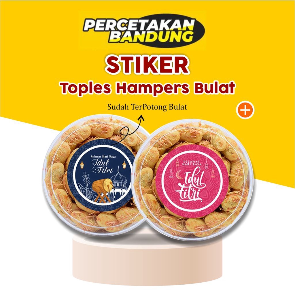 Jual Cetak Sticker stoples hampers / Print Stiker bulat custom parcel ...