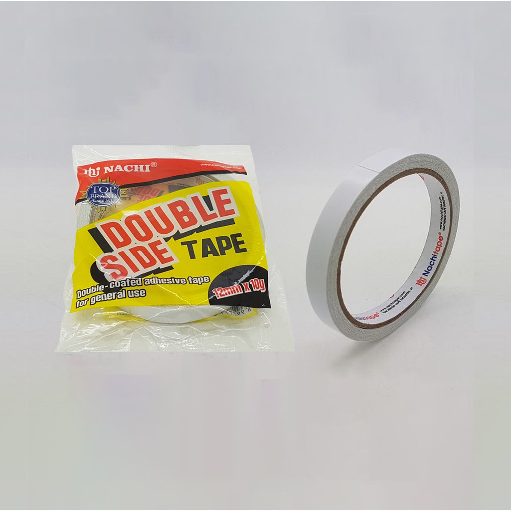 Jual Double Side Tape Isolasi Bolak Balik Nachi 12 mm / 1/2 Inch x 10 Yard / 12mm / 1/2x10 ...