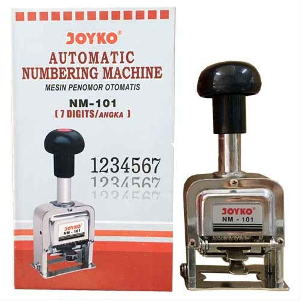 Jual Stempel Nomor Otomatis / Automatic Numbering Joyko NM-101 7 Digit ...