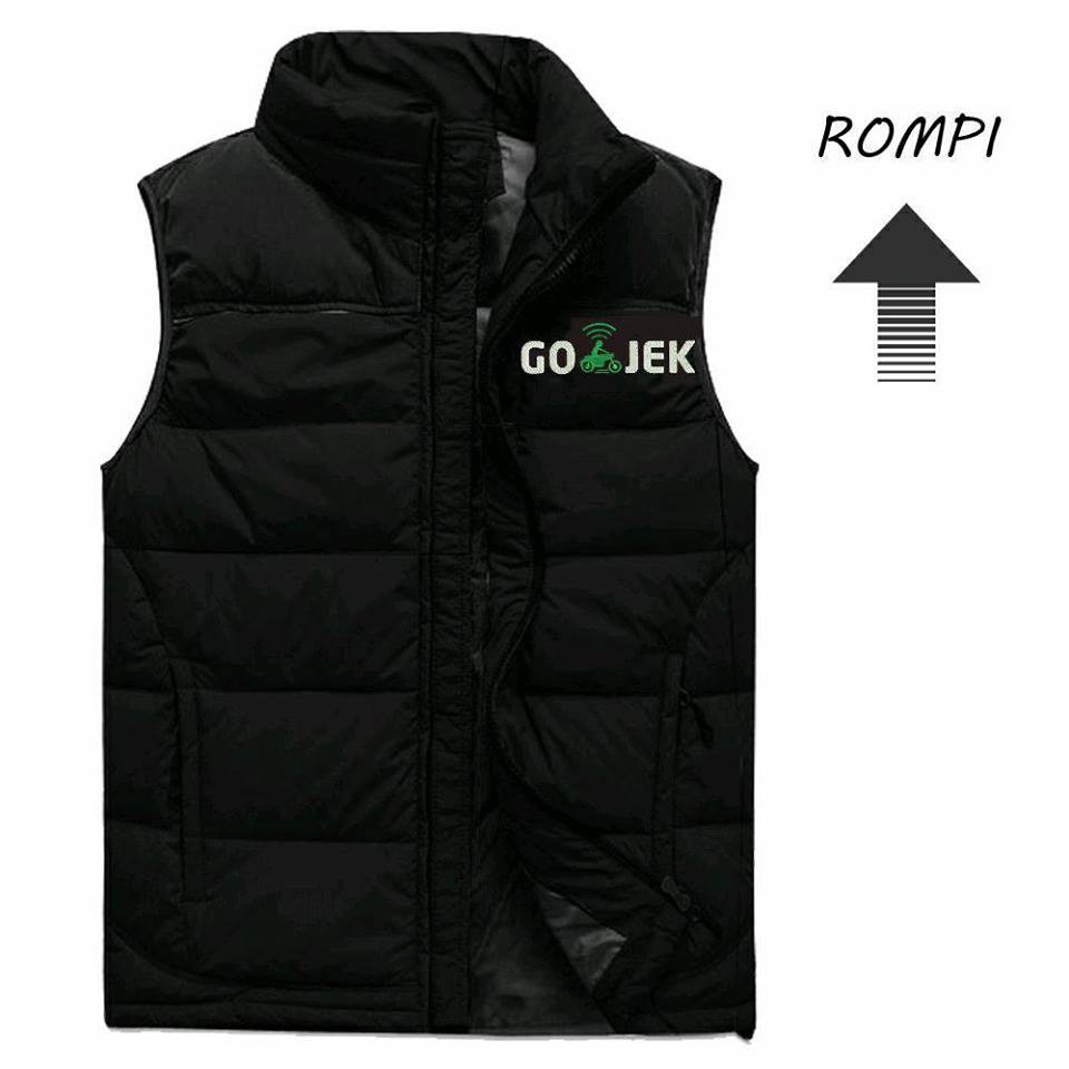 Jual Rompi gojek warna Full Hitam tebal nyaman dipakai tidak panas bisa ...