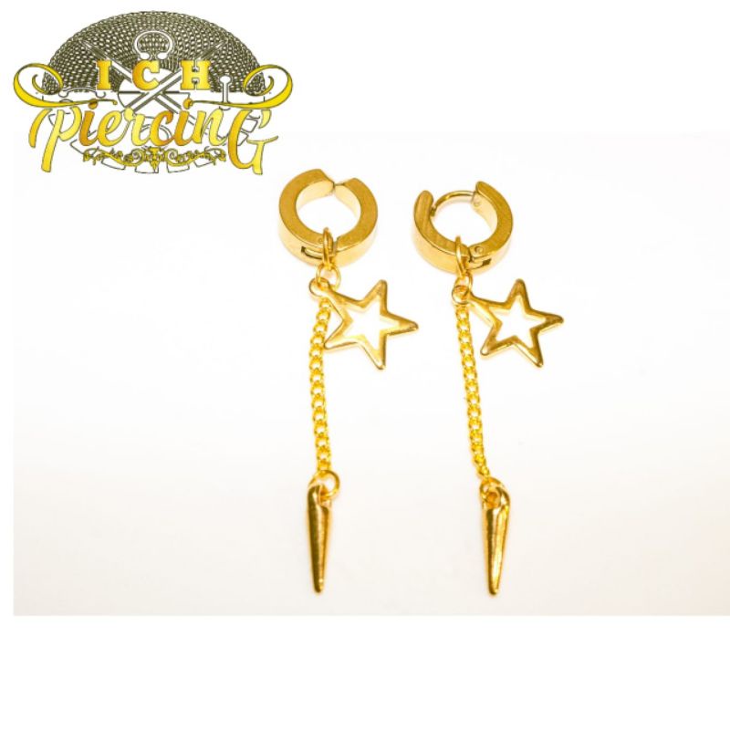 Jual ANTING GANTUNG VIRAL PRIA KOREA STAINLESS STEEL MODEL BINTANG ...