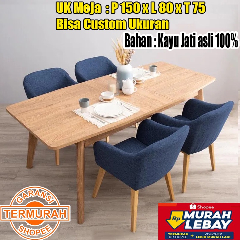 Jual Dining Table Set Meja Makan 4 Kursi Minimalis Kursi Makan ...