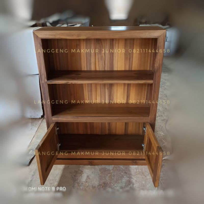Jual rak mushola penyimpanan mukena dan alquran minimalis jati jepara ...