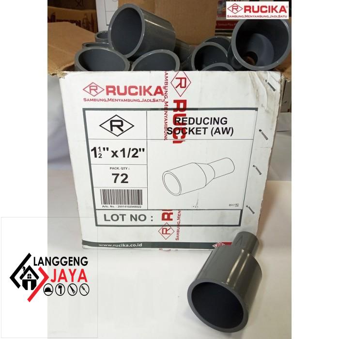 Jual R Sock 1-1/2X1/2 Ts Aw Tebal Rucika (Reducer Socket/Vlok) Pvc Langgeng- | Shopee Indonesia