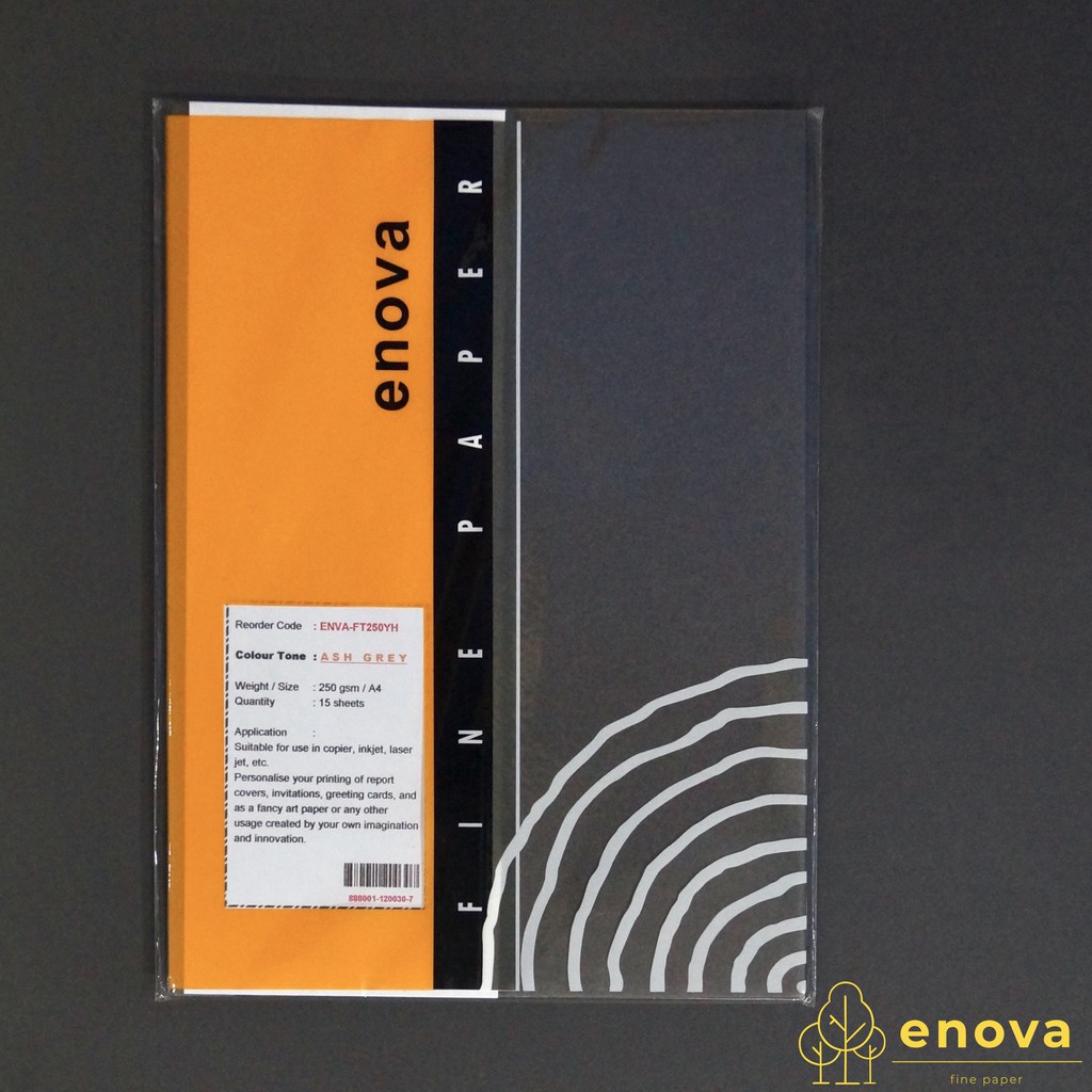 Jual Fancy Art Paper ENOVA | Ash Grey | A4 250GSM (Abu-Abu) | Shopee ...