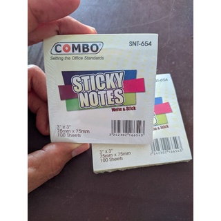 Jual kertas memo tempel / sticky notes merk COMBO hanya warna kuning ...