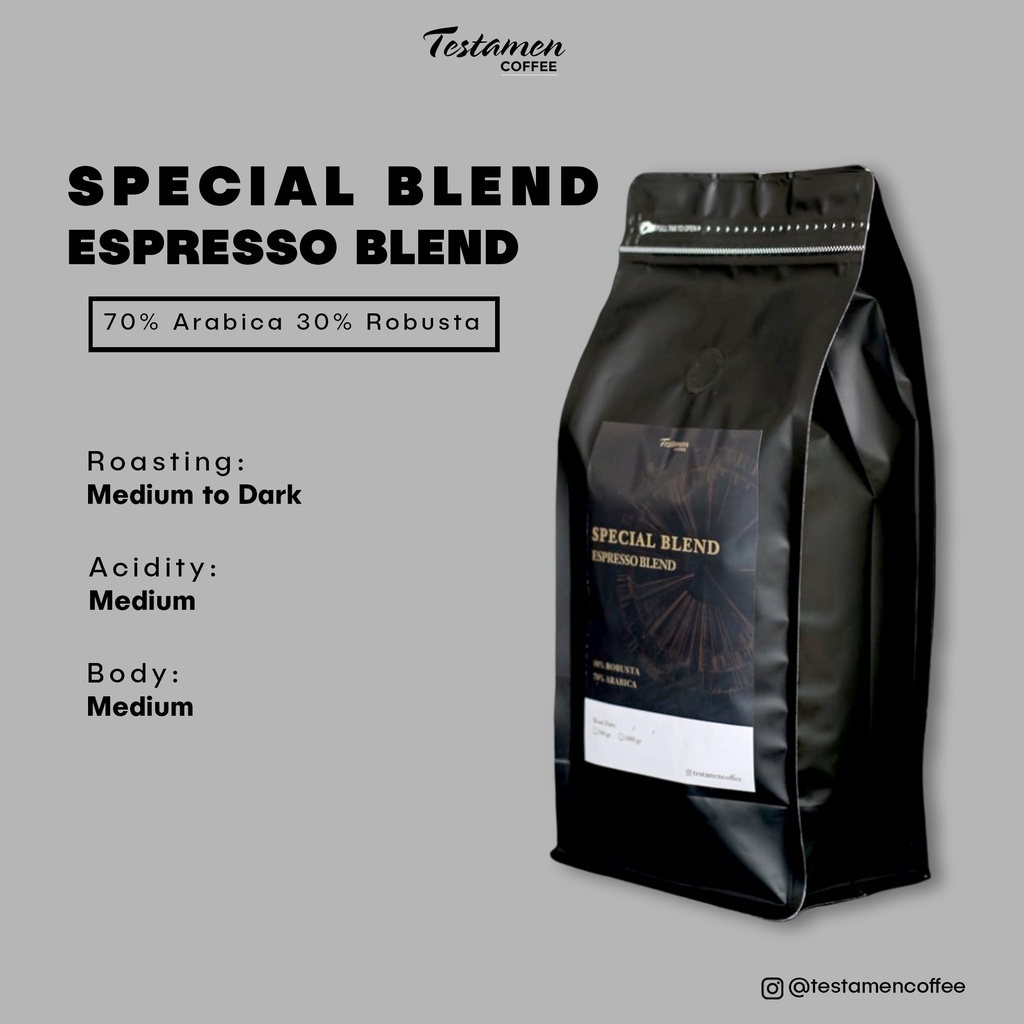 Jual KOPI HOUSE BLEND / KOPI SUSU / KOPI ESPRESSO BLEND 500 gr 1 kg ...