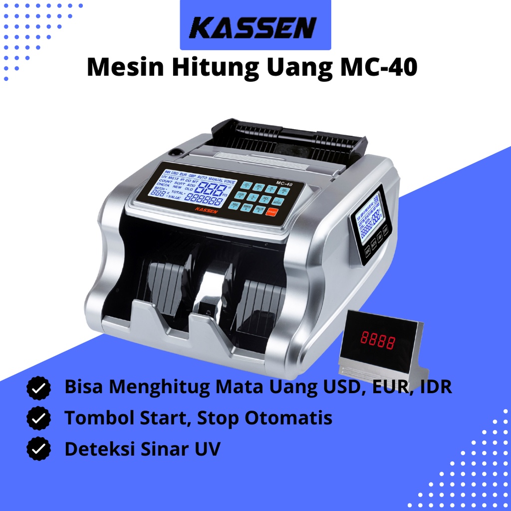 Jual MESIN HITUNG UANG KASSEN MC-40 | Shopee Indonesia