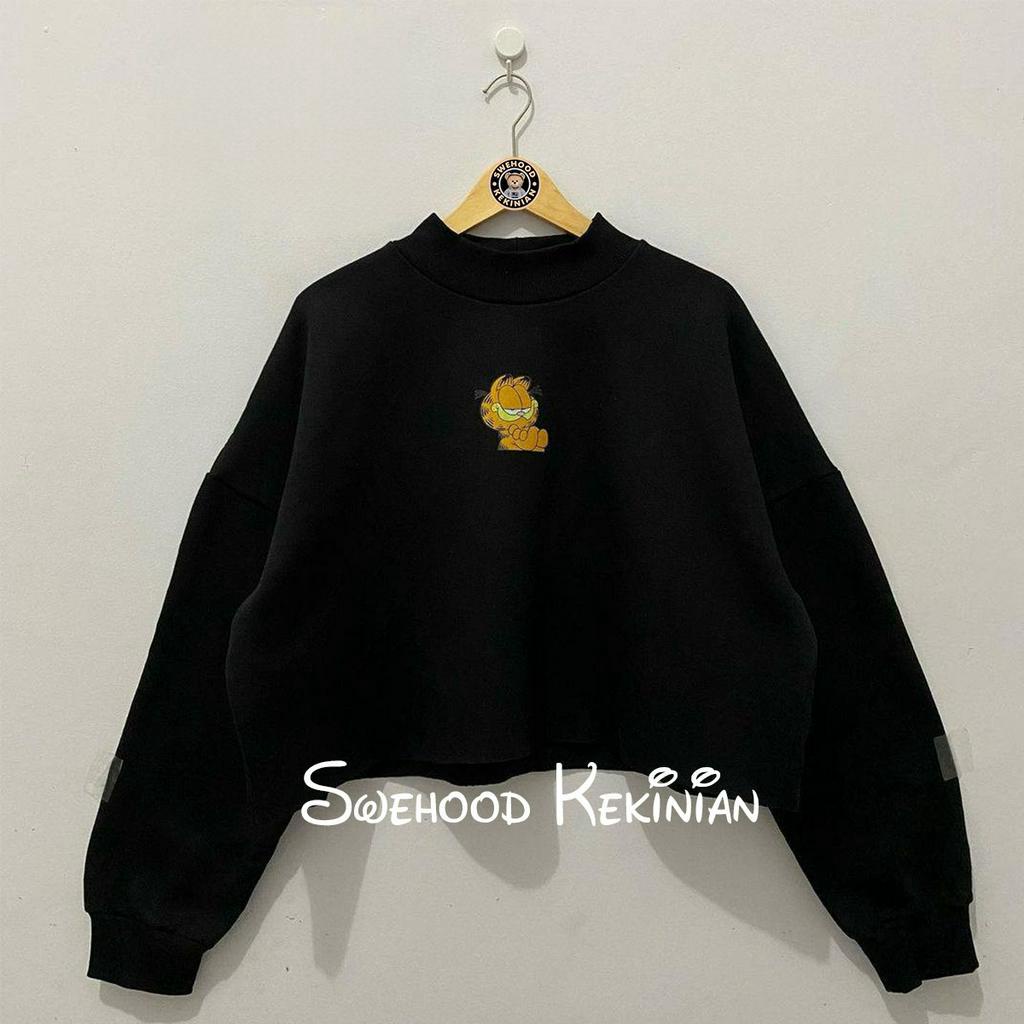 Jual GARFIELD CROP GEMOY PREMIUM Sweatshirt Crewneck Sweater Crope ...