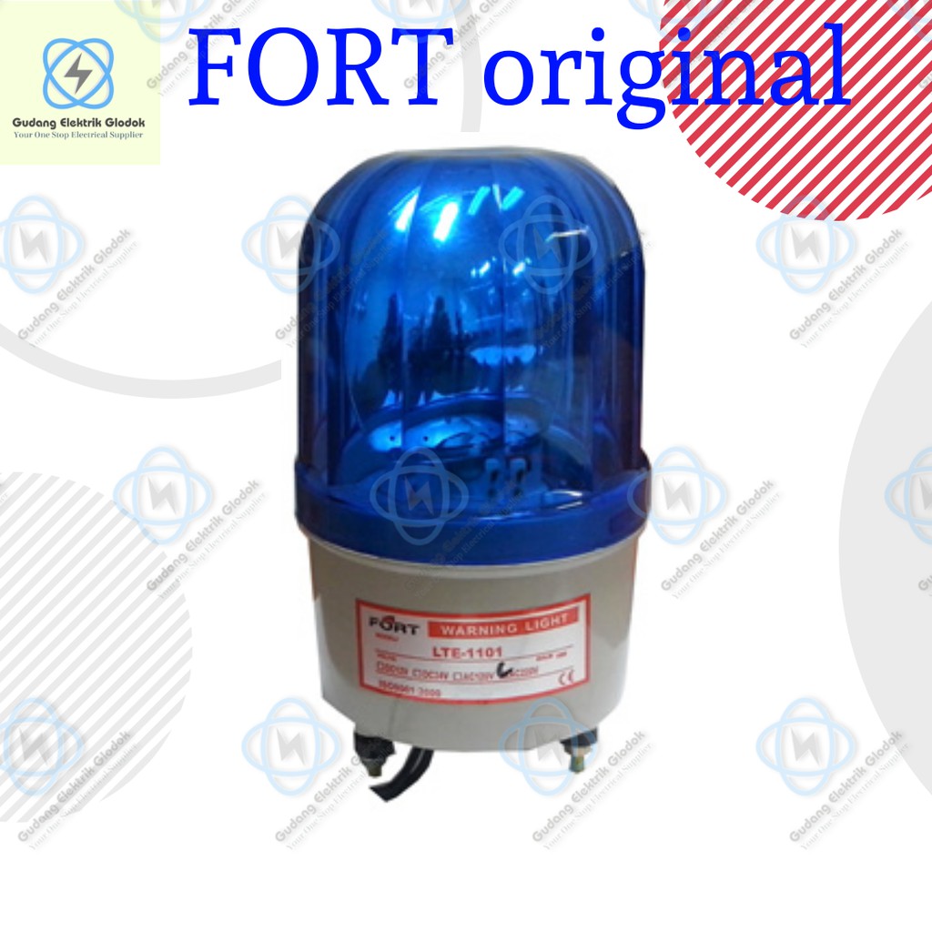 Jual WARNING LIGHT ROTARY ; 6" ; MERAH KUNING BIRU; LTE-1161 ; FORT ...