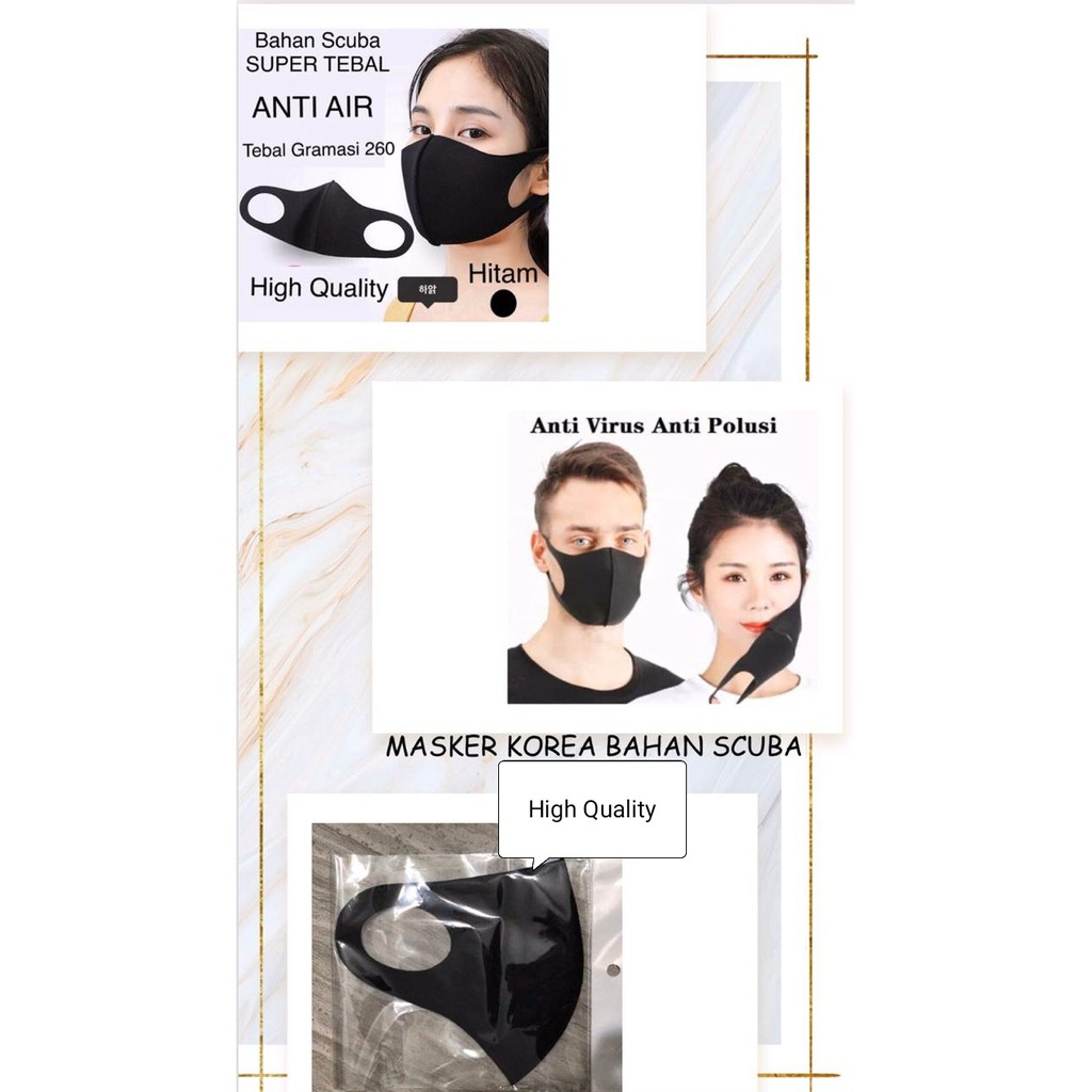 Jual Masker korea bahan scuba ( 1 dus = 12 pcs) | Shopee Indonesia