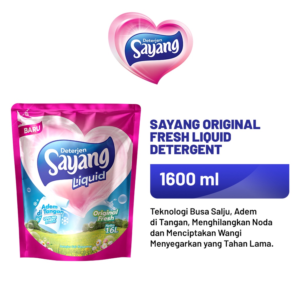 Jual Sayang Original Fresh Liquid Detergent 1600 ML | Shopee Indonesia