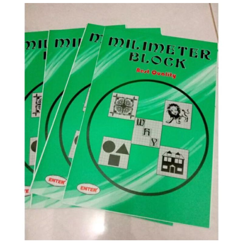 Jual MILIMETER BLOCK ukuran A3 dan F4 / BUKU MILIMETER BLOCK | Shopee ...