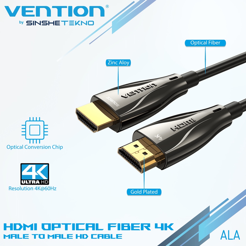 Jual Vention Kabel HDMI Optical 2M High Speed Active Premium | Shopee Indonesia