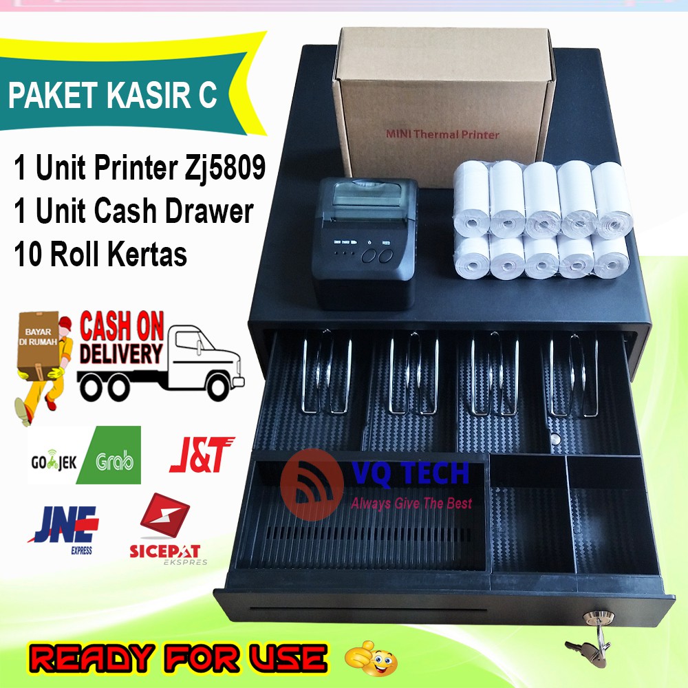 Jual SMARTCOM Paket Kasir D Cash Drawer + Printer 5802 + Kertas Struk ...