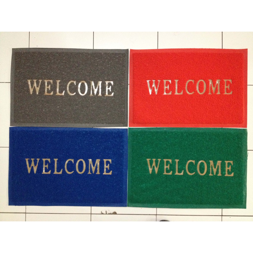 Jual 2 PCS KESET Kaki PVC WELCOME Mat Kesed Lantai Mie Keset Bihun Anti ...