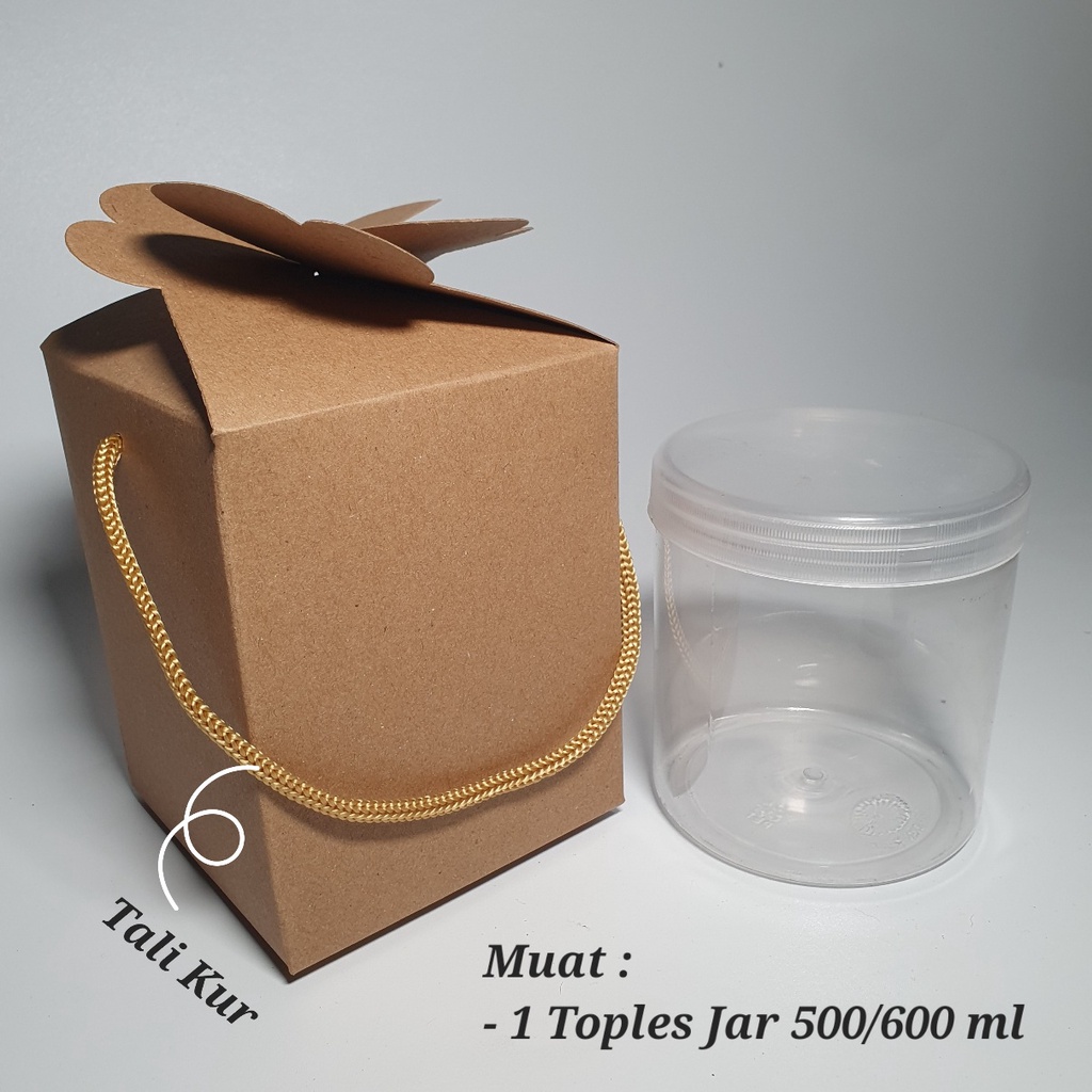 Jual Dus Kotak Ukuran 10x10x12cm Dessert Box muat Mug / Toples Jar Tabung 500 600ml - Dus Lotus ...