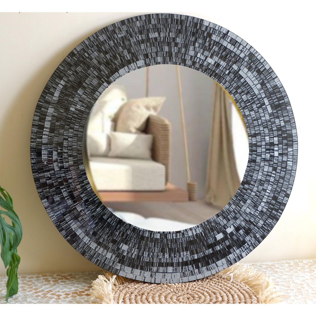 Jual Kaca Cermin Mosaic Glass Kaca Hitam Silver Kaca Rias Ruang Tamu ...