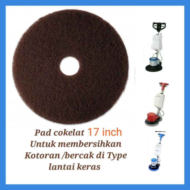 Jual Pad cokelat 17 inch buffing pad mesin polisher lantai | Shopee ...