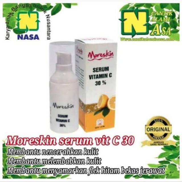 Jual ORIGINAL Serum Moreskin Vitamin C 30 atasi Flek Hitam Bekas Jerawat Nasa Resmi Jakarta ...