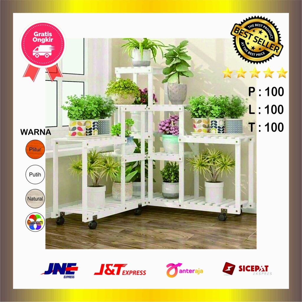 Jual Rak Bunga / Kaktus Siku / Pojok Cantik Harga satu set | Shopee ...